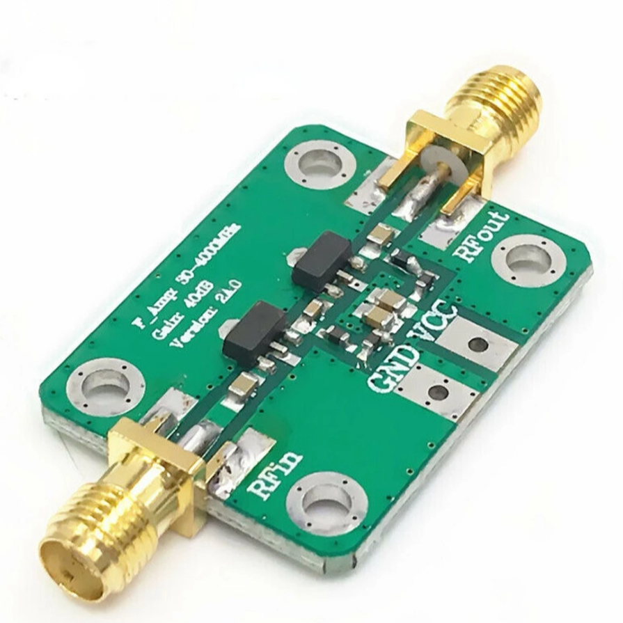 300-4000MHz RF เครื่องขยายเสียงวงจรบรอดแบนด์เพิ่ม 40dB RF AMP โมดูล DC ...