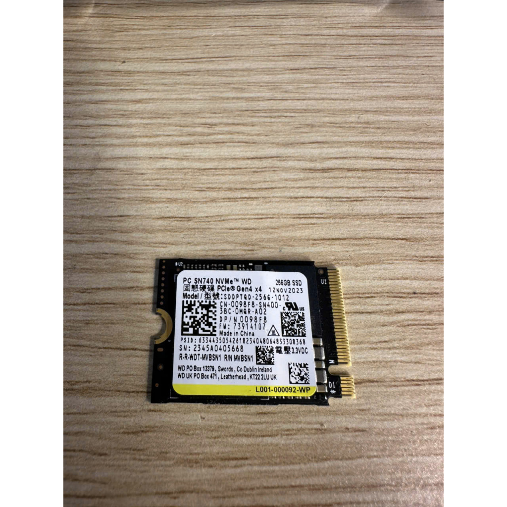 SSD WD SN740 256GB M2 2230 PCIe Gen 4.0.ใหม่ ประกัน 3 | Shopee Thailand