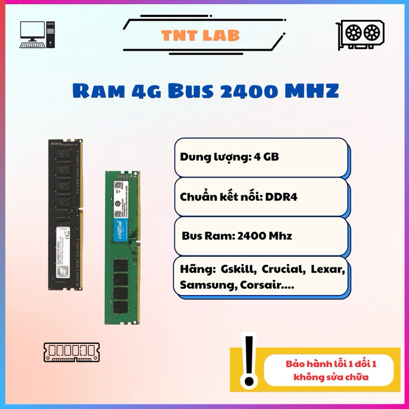 PC RAM DDR4 4GB Bus 2400 Mhz - 2ND | Shopee Thailand
