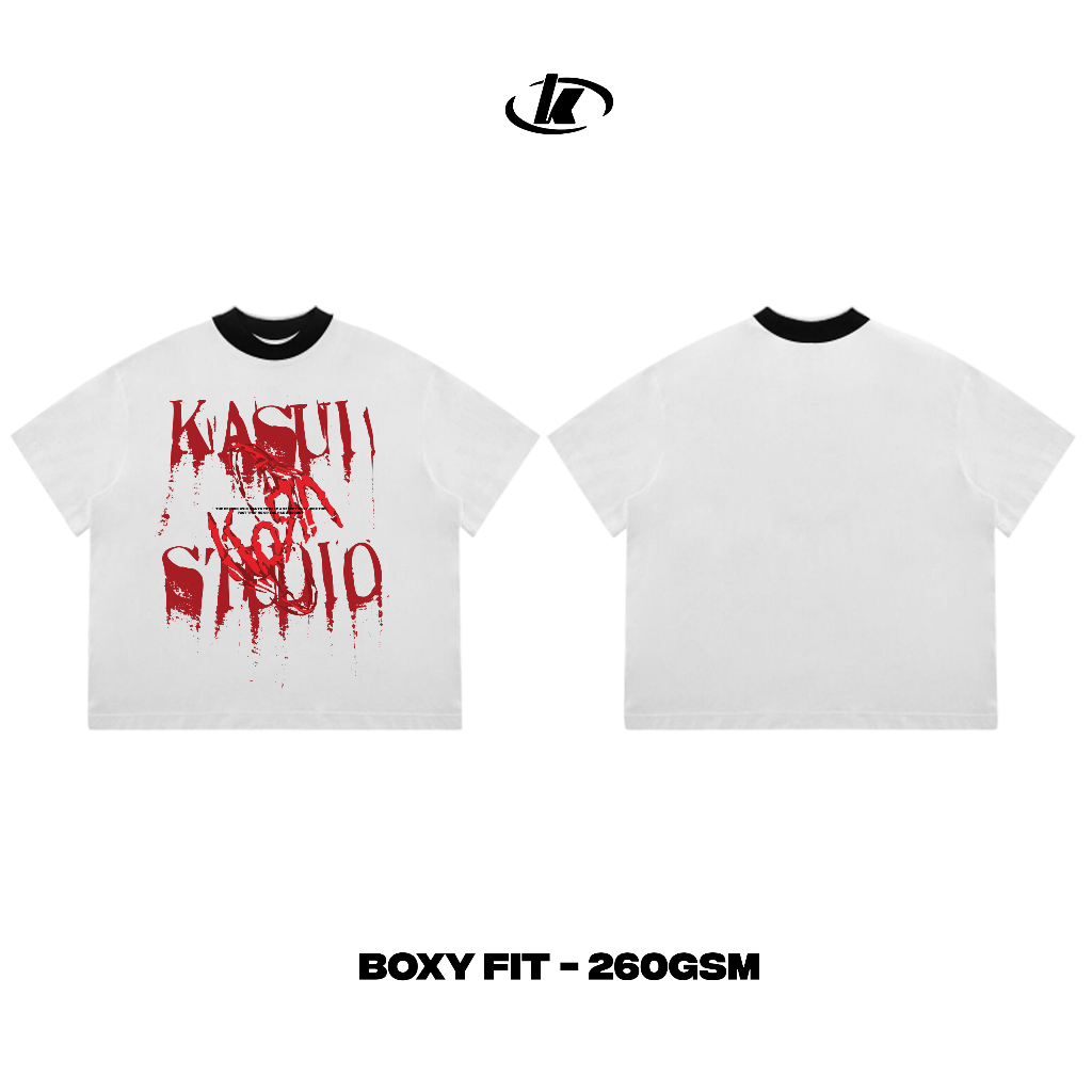 เสื้อยืด Boxy 250GSM KASUI STUDIO l KASUI l Boxy Fit Cotton 100% 5 สี ...