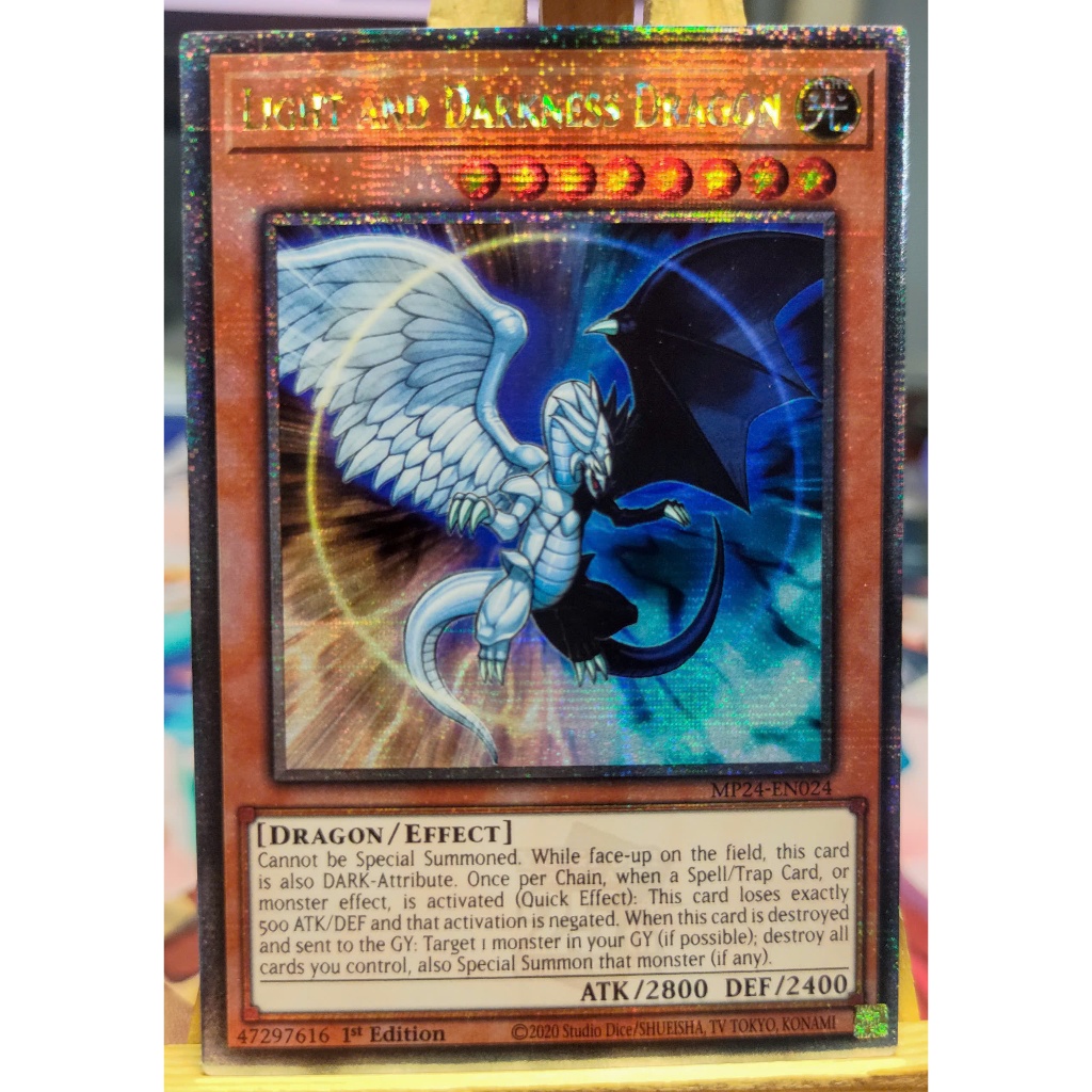 [KW2 Yugioh] [EN-UK] [Nice Art] การ์ดมังกรแสงและความมืด - MP24-EN024 - Quarter Century Rare 1st ...