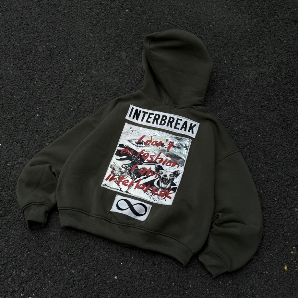 Infinity INTERBREAK Zip Hoodie ลายคุณภาพสูงผ้าฝ้ายเปลือยขนแกะ Super ...