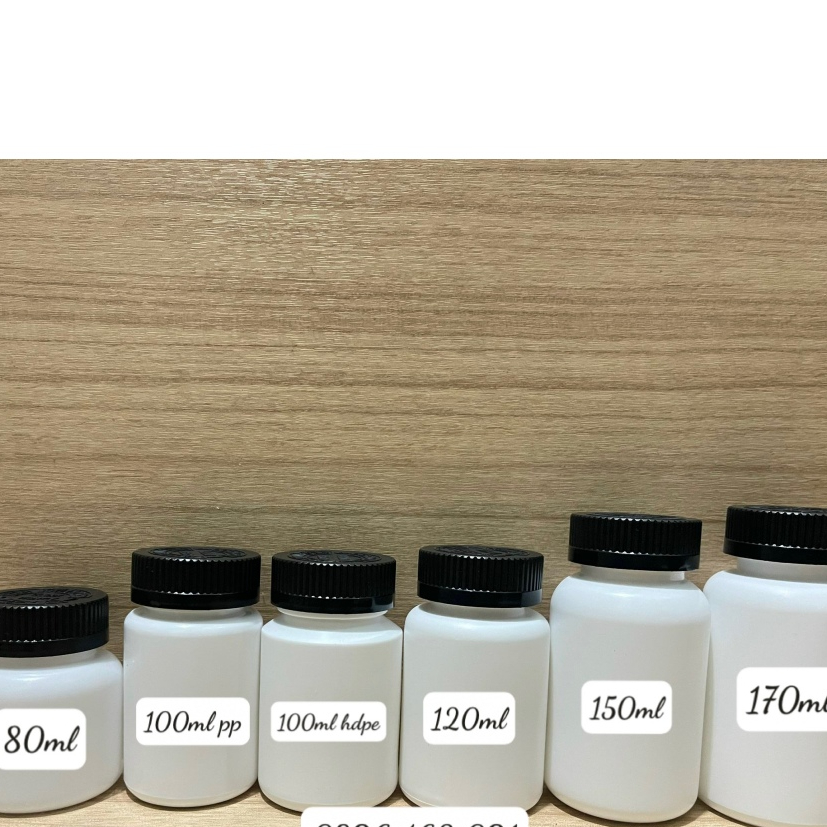 Hdpe ขวดพลาสติก 80ML-100ML-120ML-150ML-170ML สําหรับฝาปิดพลาสติก, 2-LAYER PRESS LID POWDER พร้อม ...