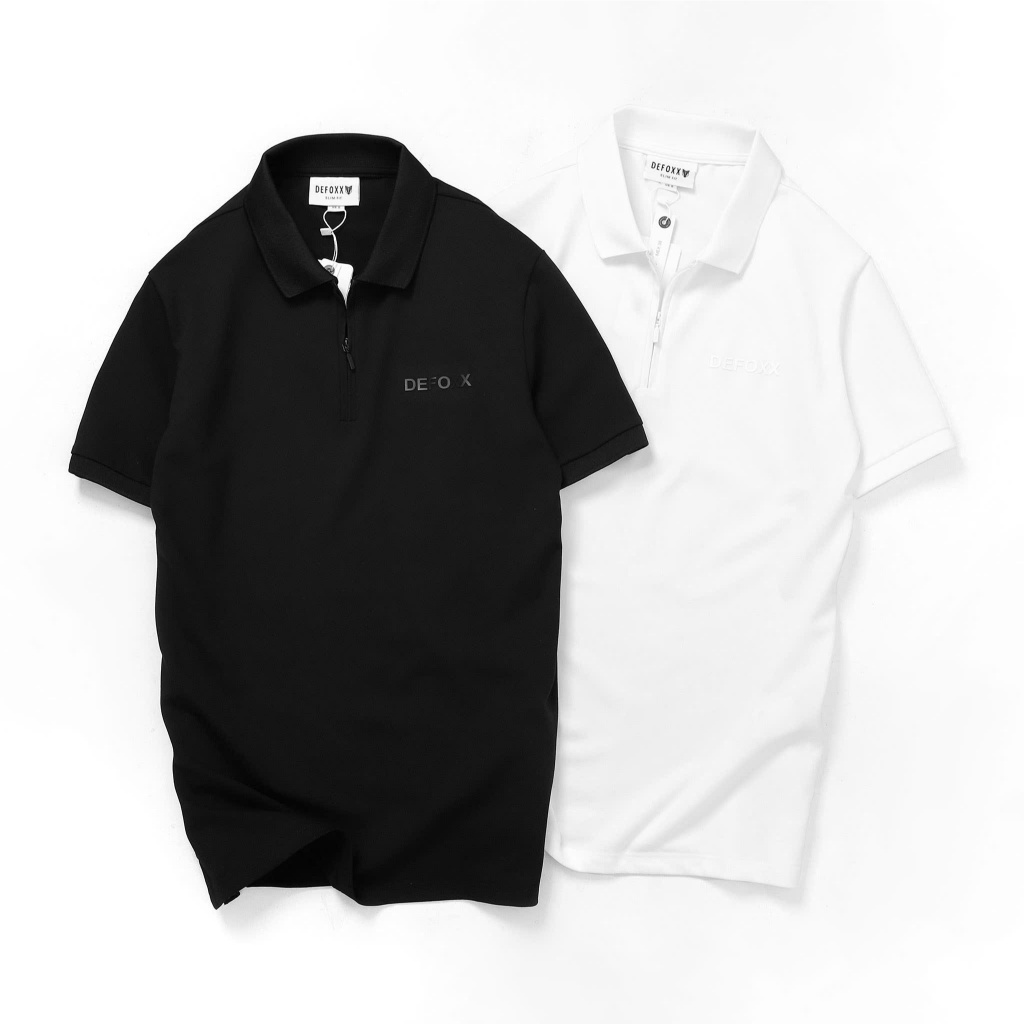 เสื้อโปโลผู้ชาย Defox TC 4C มีซิป 240723 240724 หมาจิ้งจอก | Shopee ...