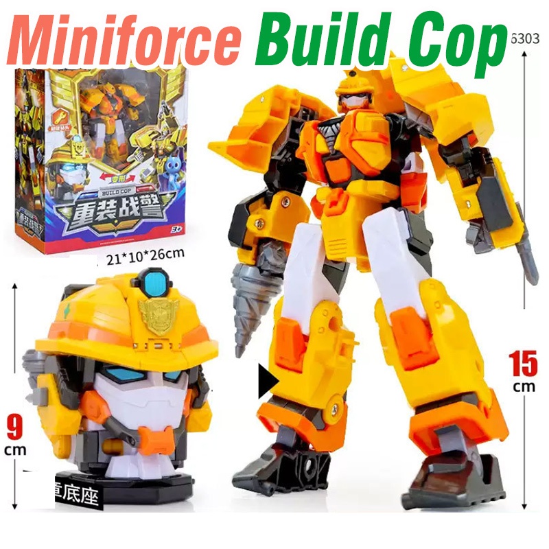 Miniforce Robot Super Police Construction Build Cop Miniforce 505003 ...