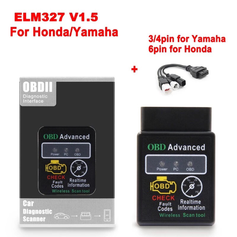 Yamaha ข้อผิดพลาดอุปกรณ์วินิจฉัย ELM327 V1.5 บลูทูธ 2 สําหรับ Android ...