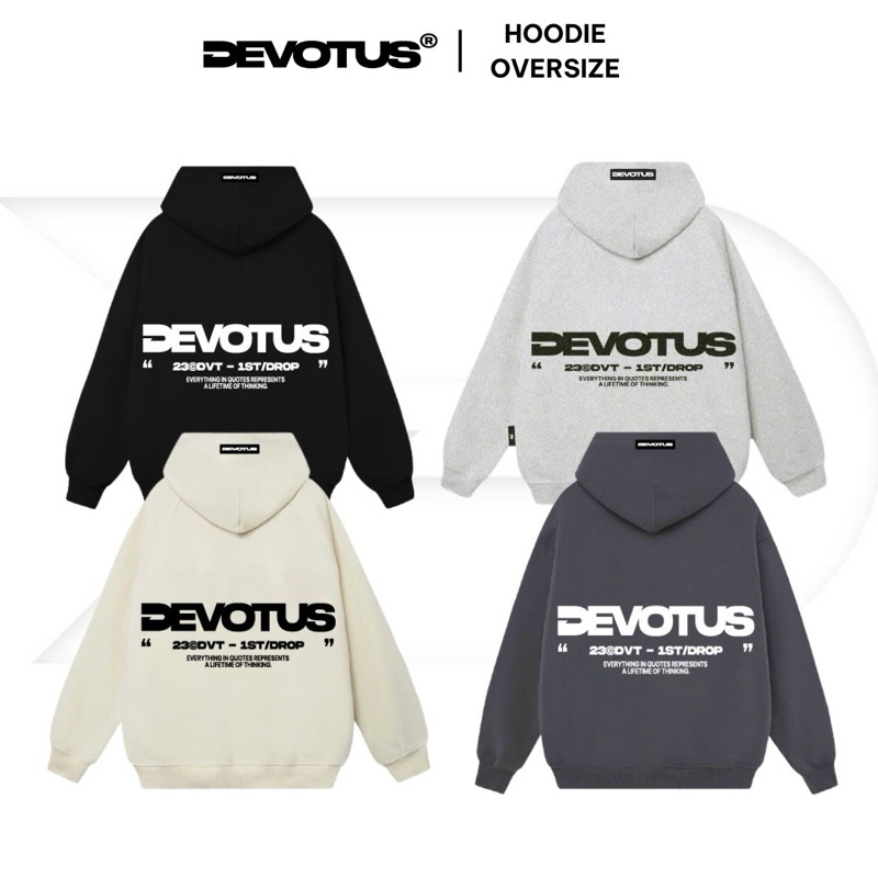 OVERSIZE แบรนด์ท้องถิ่น Unisex Devotus Hoodie Jacket 350gsm ผ้าฝ้ายขน ...
