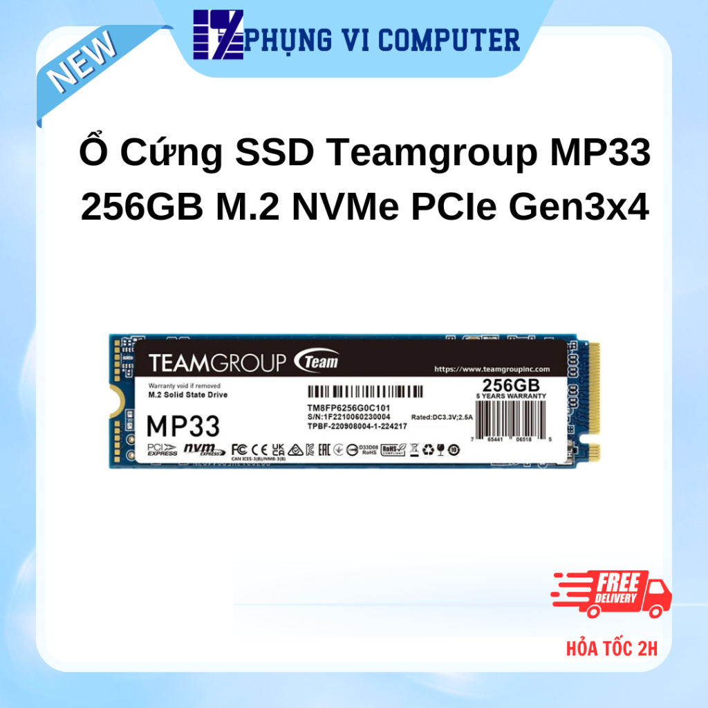 Teamgroup MP33 256GB M.2 NVMe PCIe Gen3x4 SSD ฮาร์ดไดรฟ์ - สินค้าของแท้ ...