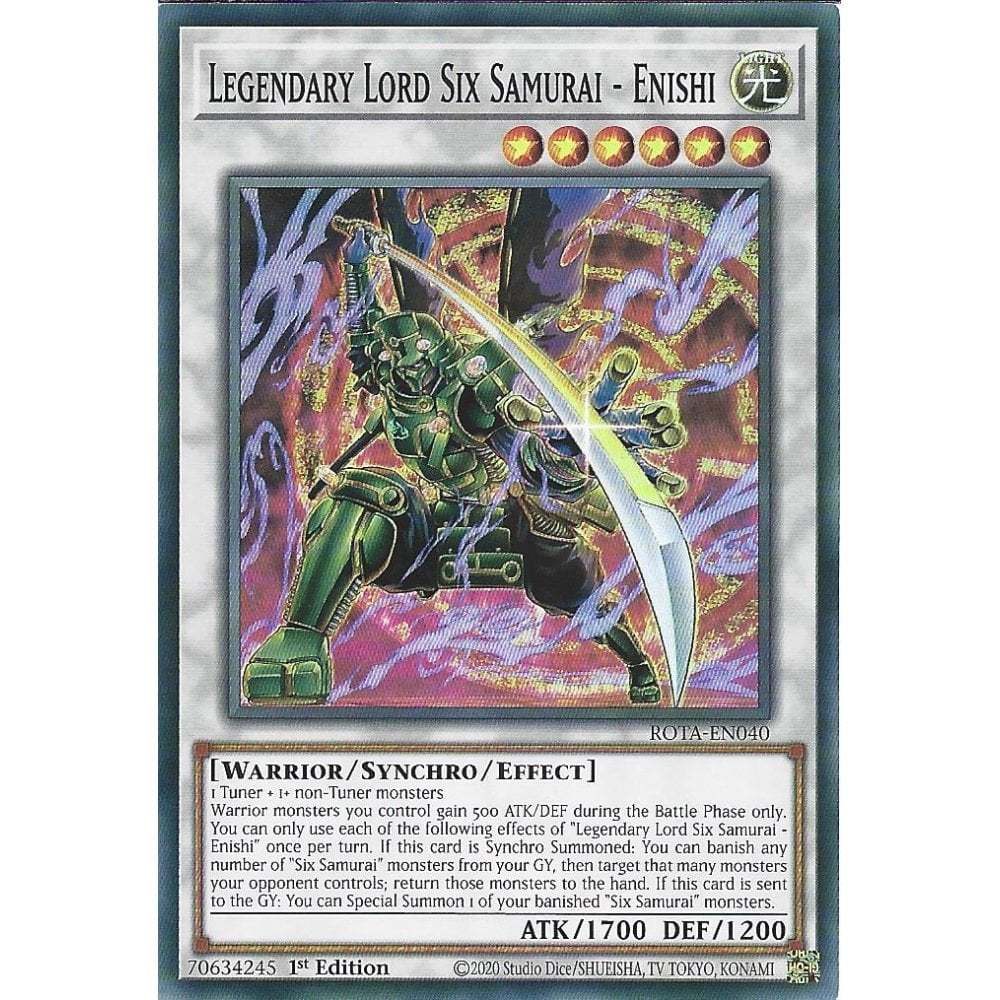 [KW2 Yugioh] [EN-UK] การ์ด Samurai Lord Six Legendary - Enishi - ROTA-EN040 - รุ่น 1st Edition ...