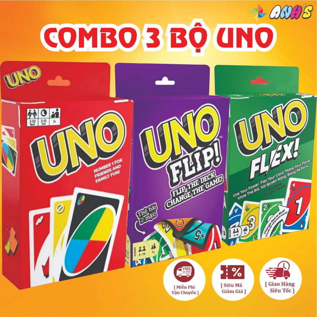 (Combo Of 3 ชุด) การ์ดขยาย Uno Flip ขายส่ง | Shopee Thailand