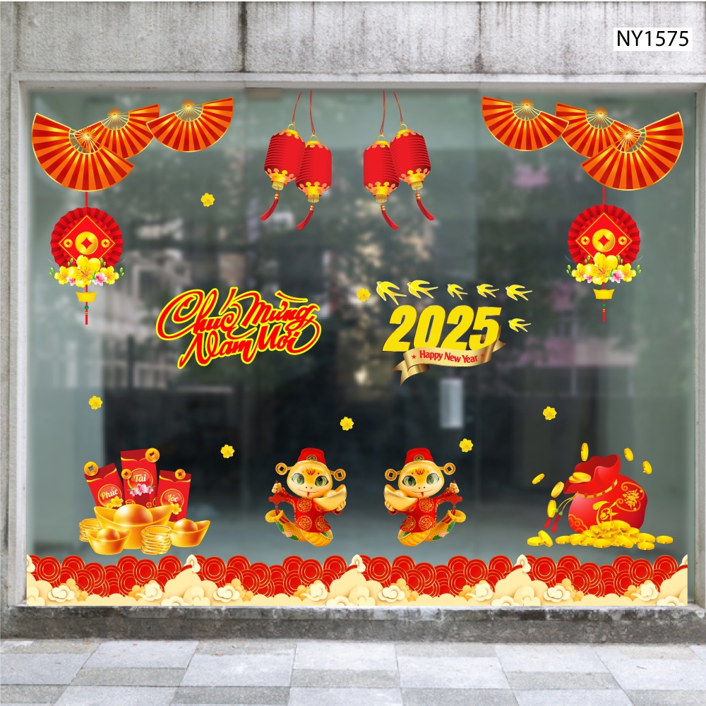 Lala At Ty Tan Tai Tan Loc รูปลอกตกแต่ง Tet พรีเมี่ยม สีเหล็ก ...