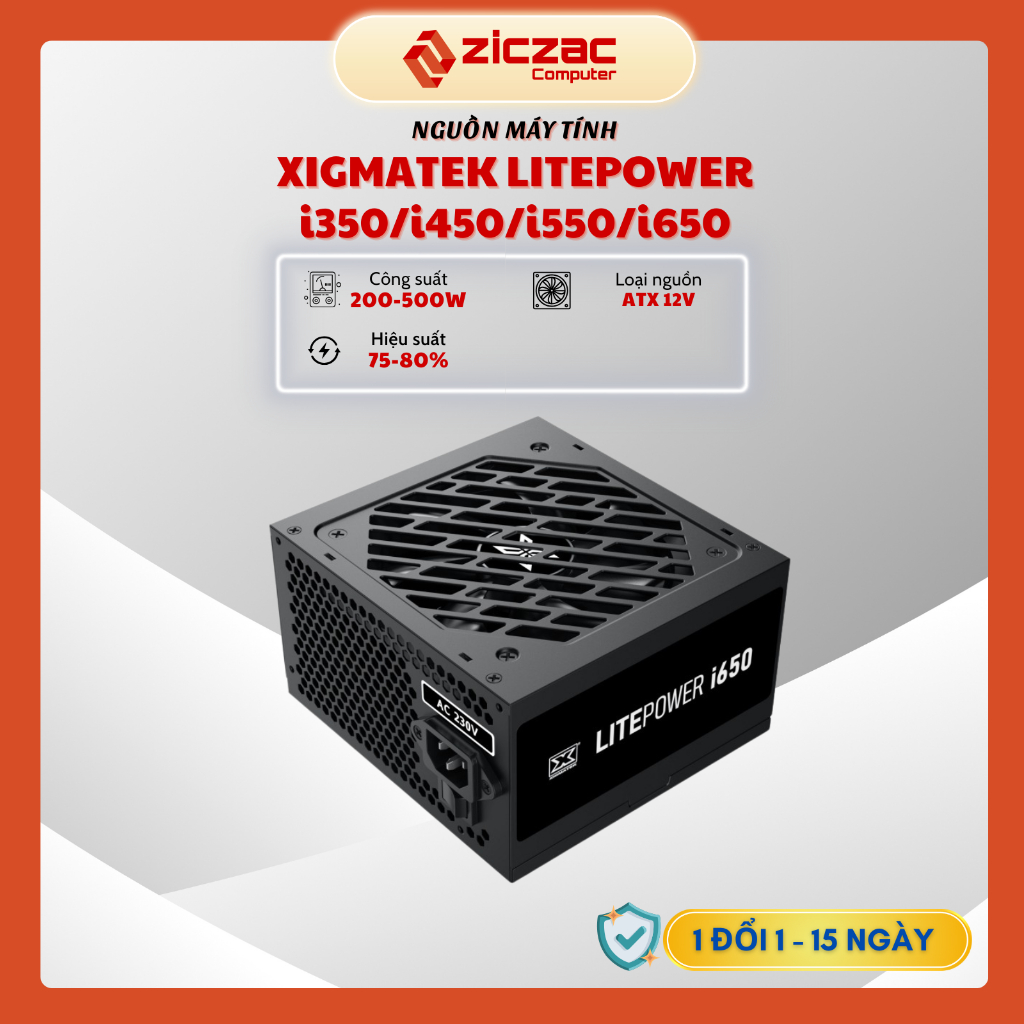 Xigmatek Litepower i350 i450 i550 i650 แหล่งไฟ ความจุจริง 500w - ของแท้ 36 เดือน | Shopee Thailand