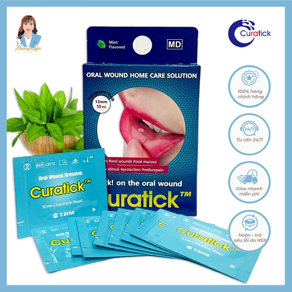 แผ่นแปะป้องกันเชื้อปากเกาหลี Curatick Tick! On The Oral Wound 10 ชิ้น ...