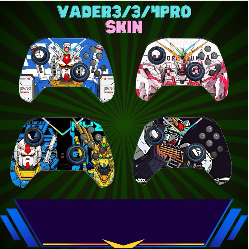 [SKIN] [DECAL] [STICKER] เกมแพด VADER 3 Pro VADER 4 Pro [GUNDAM] [ANIME ...