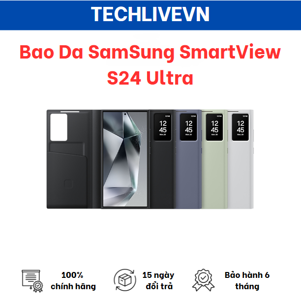 Smartview - เคสหนัง Smart View Galaxy S24 Ultra - Clear View S24 Ultra ...