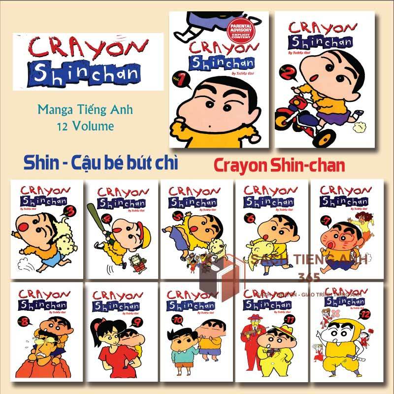 Crayon Shin-chan English Story - Shin the Pencil Boy 16 เล่มในขนาด A5 ...