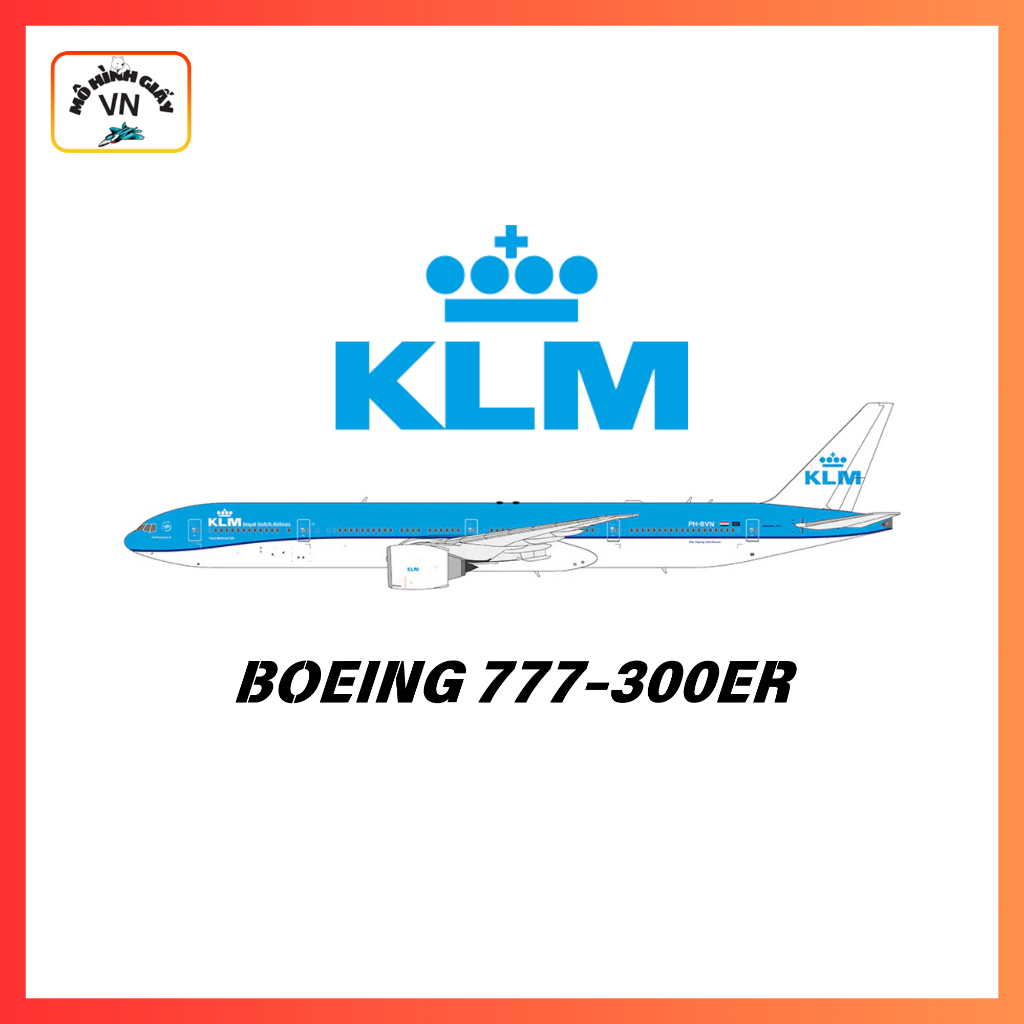 โบอิ้ง 777-300ER KLM Assembly Paper รุ่น - MohinhgiayVN | Shopee Thailand