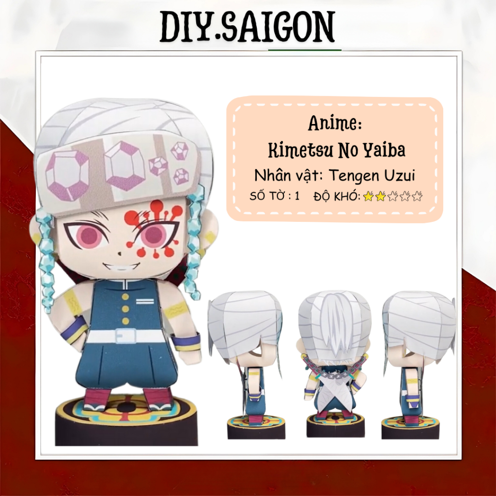 [Kimetsu No Yaiba] - โมเดลกระดาษ Anime Chibi Tengen Uzui | Shopee Thailand