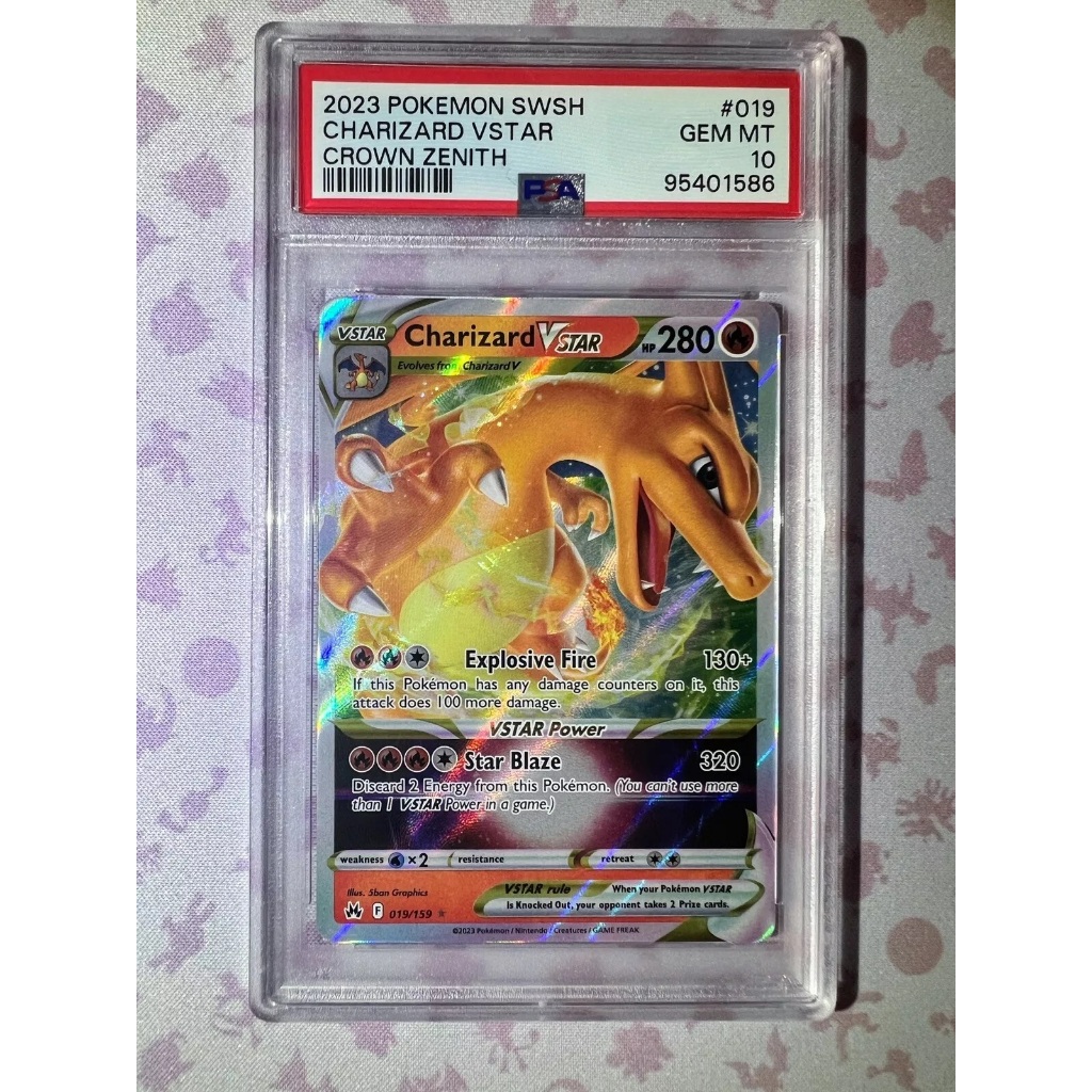Psa การ์ด 10 อัญมณี MINT Pokemon TCG Charizard VSTAR 019 159 Crown Zenith Ultra Rare 2023 EN ...