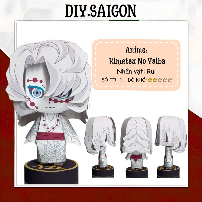 [Kimetsu No Yaiba] - โมเดลกระดาษอนิเมะ Chibi Rui | Shopee Thailand