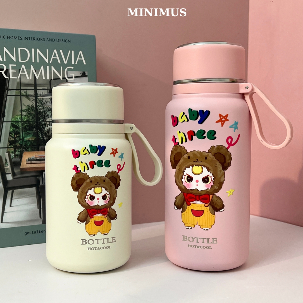 กระติกน้ําร้อน Baby Three ปริมาตร 850ML/650ML ผลิตจากสแตนเลส sus 316 ป้องกันสนิม ป้องกันหก ...