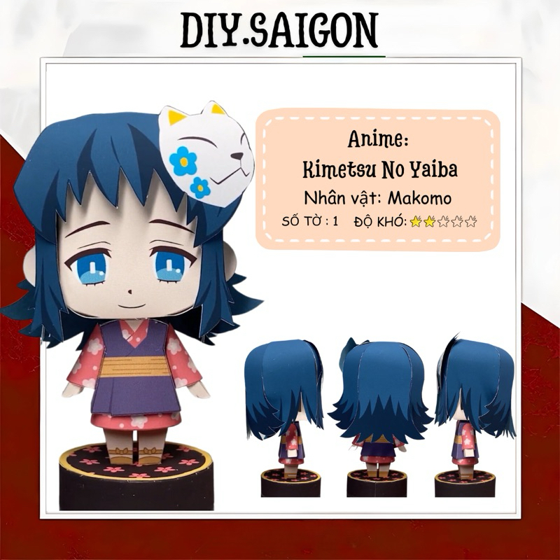 [Kimetsu No Yaiba] - โมเดลกระดาษ Anime Chibi Makomo | Shopee Thailand