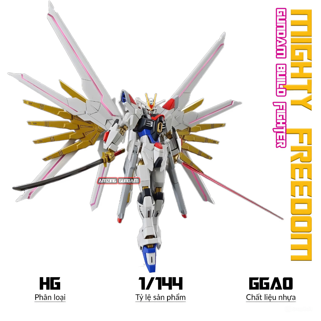 โมเดล Hg Mighty Strike Freedom, 1/144 Gundam, ของเล่นประกอบพลาสติก ...