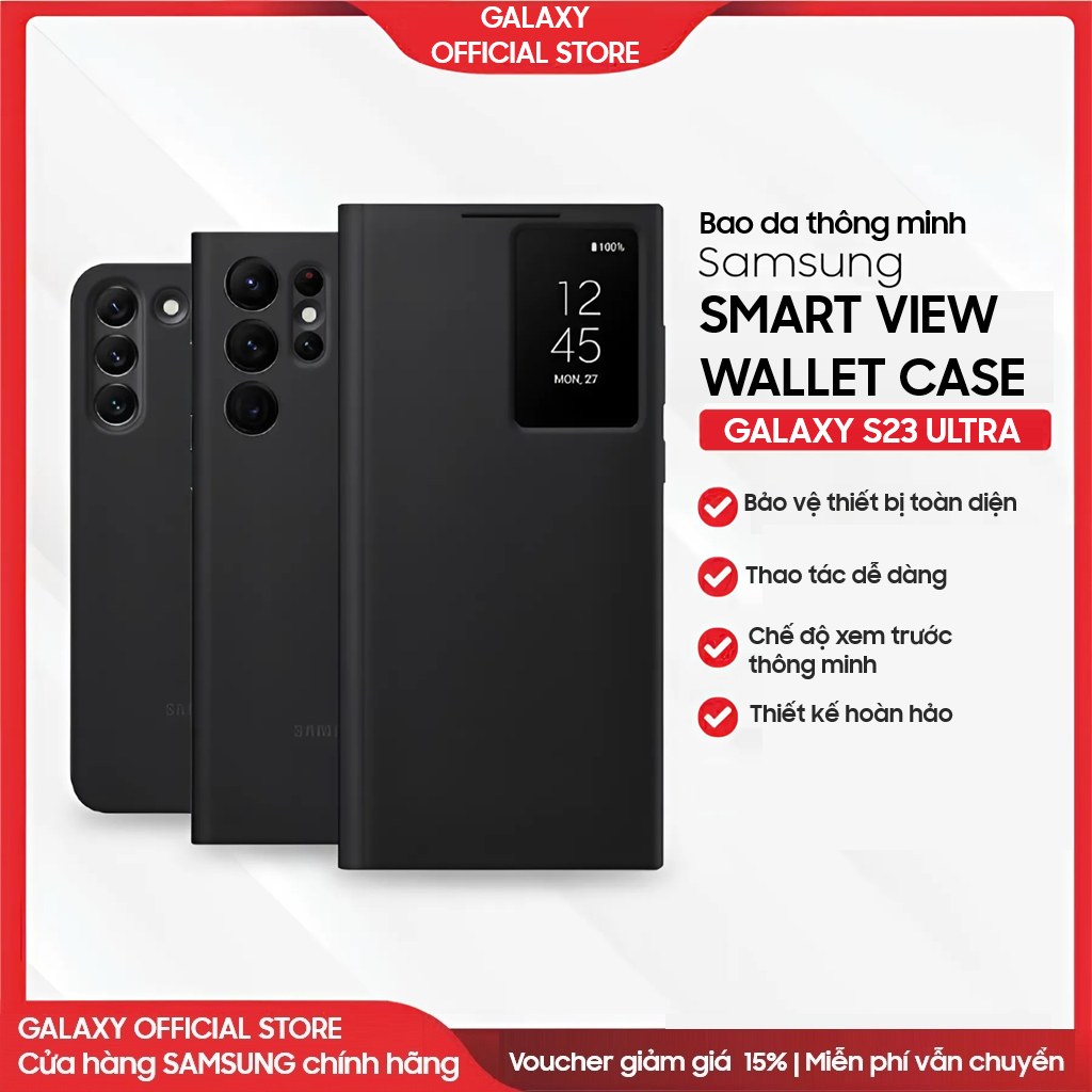 Clear View Galaxy S23 Ultra / Smart View Wallet Case - สินค้าของแท้ ...