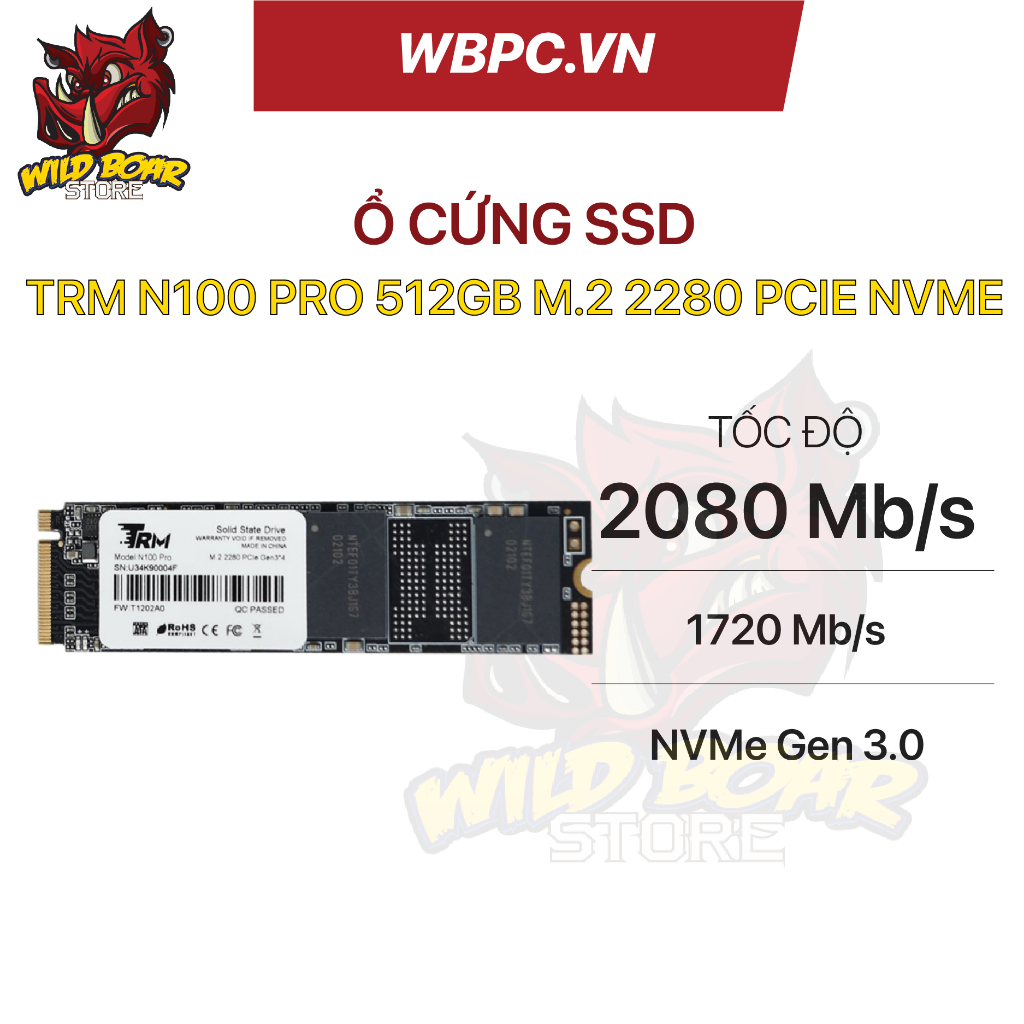 Trm N100 PRO 512GB M.2 2280 PCIE NVME SSD ฮาร์ดไดรฟ์ - ของแท้ | Shopee Thailand