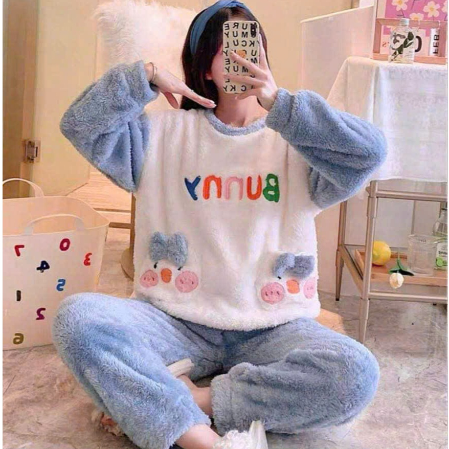 Bunny FUR Set สินค้ากวางโจวคุณภาพสูง COUPLE FUR Set ใส่หน้าหนาว ชุด ...