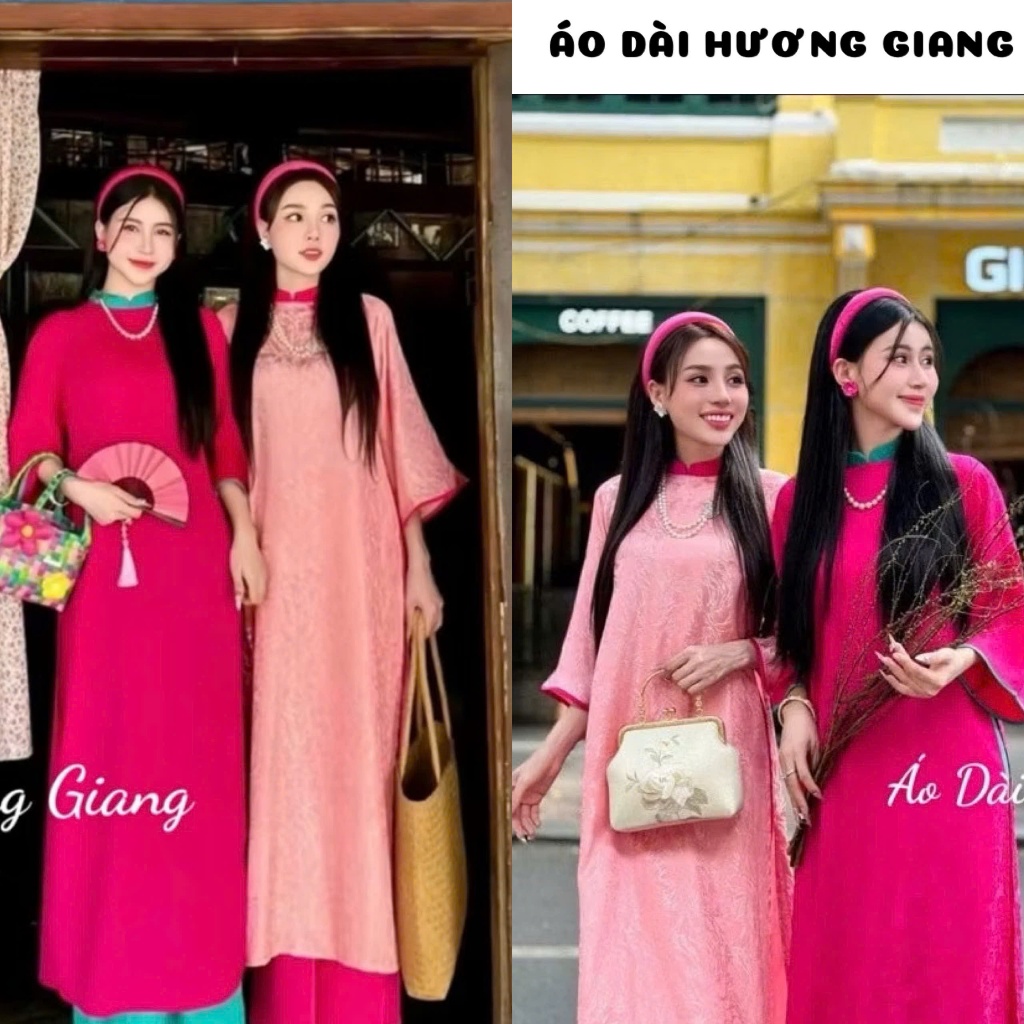 รุ่นใหม่ล่าสุด 2024 สปริงโบรเคด Ao Dai - Huong Giang Ao Dai | Shopee Thailand