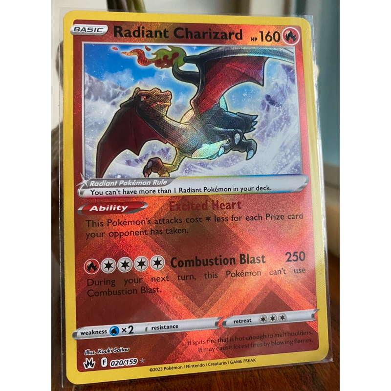 Radiant Charizard 020/159 Pokémon Card English | Shopee Thailand