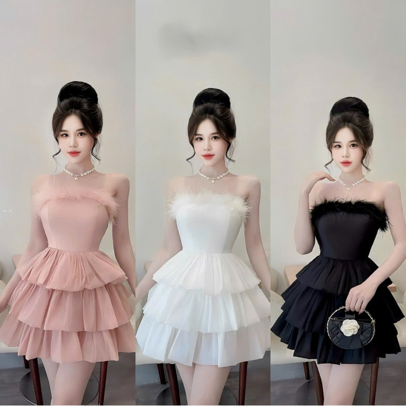 Htb STORE-FLASH CANDLE SILK DRESS พร้อมขนนกใน 3 สี 2 ขนาด - GOING ...