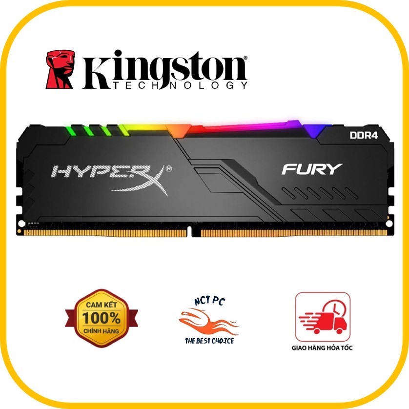 Ram PC Kingston HyperX Fury RGB 8GB 16GB 3200MHz DDR4 - สินค้าแท้ 2ND, 03 เดือน | Shopee Thailand