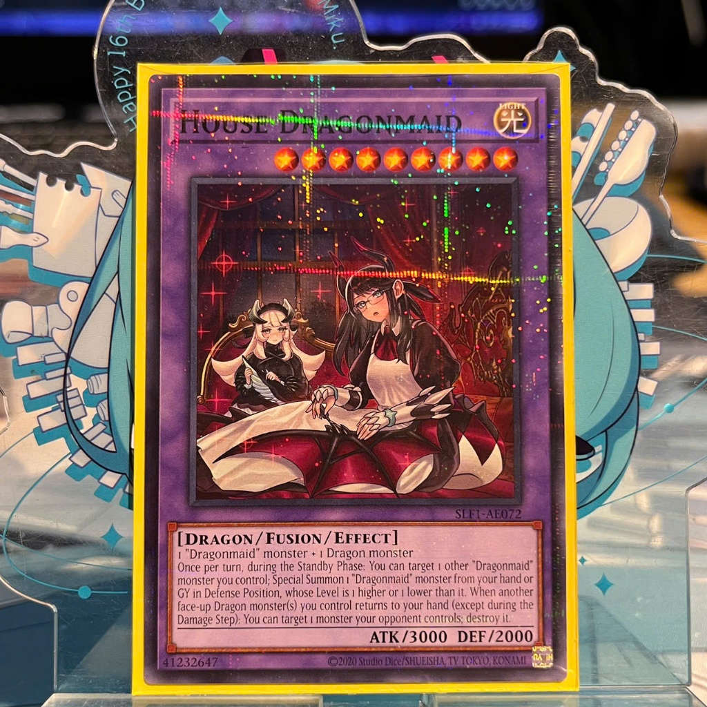 [ การ์ด Yugioh ของแท้ ] SLF1-AE072 House Dragonmaid - Common Parallel (Alternate Art) | Shopee ...