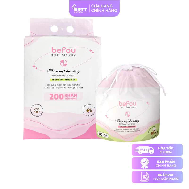 Befou Best For You ผ้าขนหนูเช็ดหน้าแบบใช้แล้วทิ้ง | Shopee Thailand