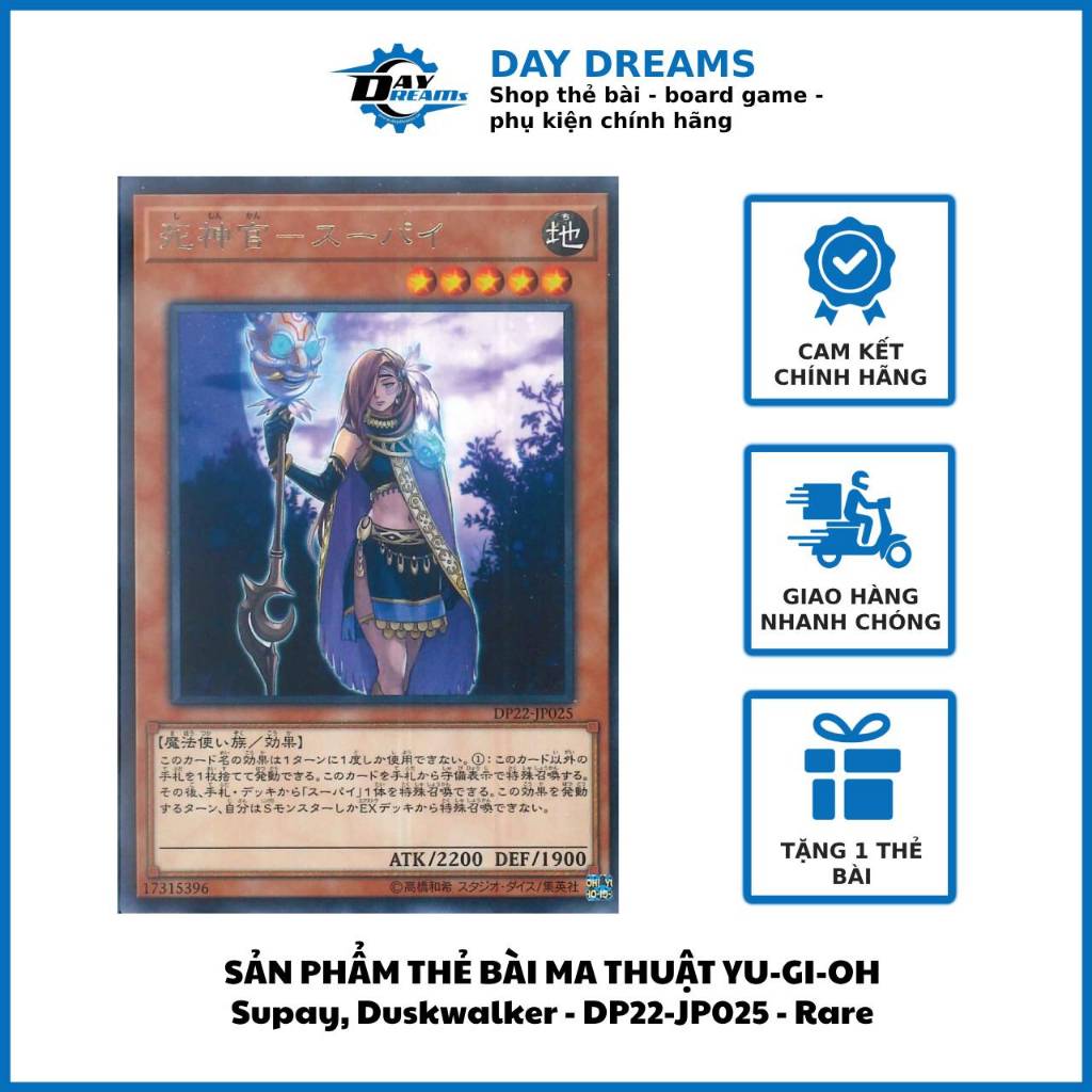 การ์ด YUGIOH ของแท้: Supai, Duskwalker - DP22-JP025 - หายาก | Shopee ...