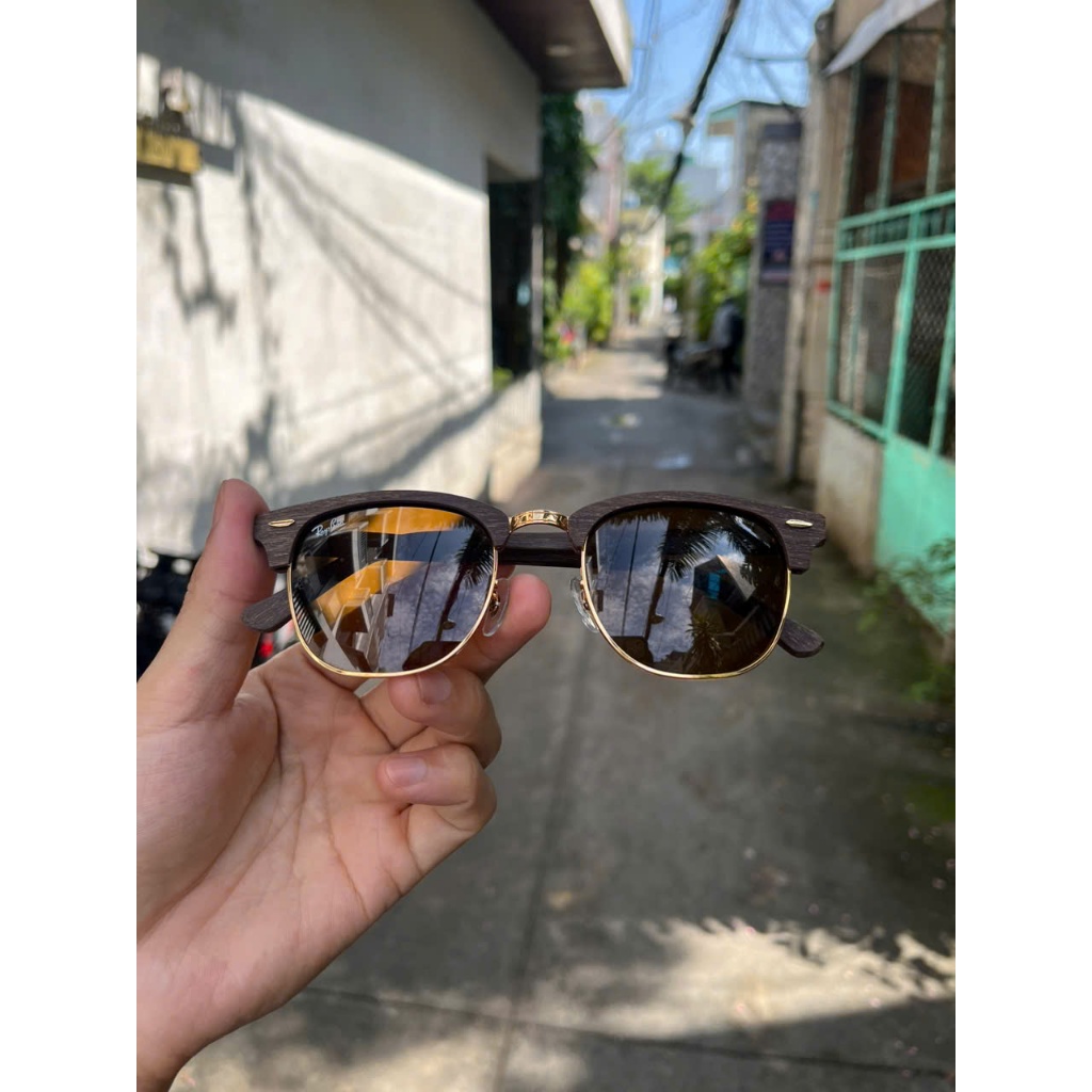 แว่นกันแดด American rayban wayfarer max 2nd ทรงสี่เหลี่ยมพร้อมเลนส์แก้ว กรอบไม้ unisex สไตล์คลับ ...