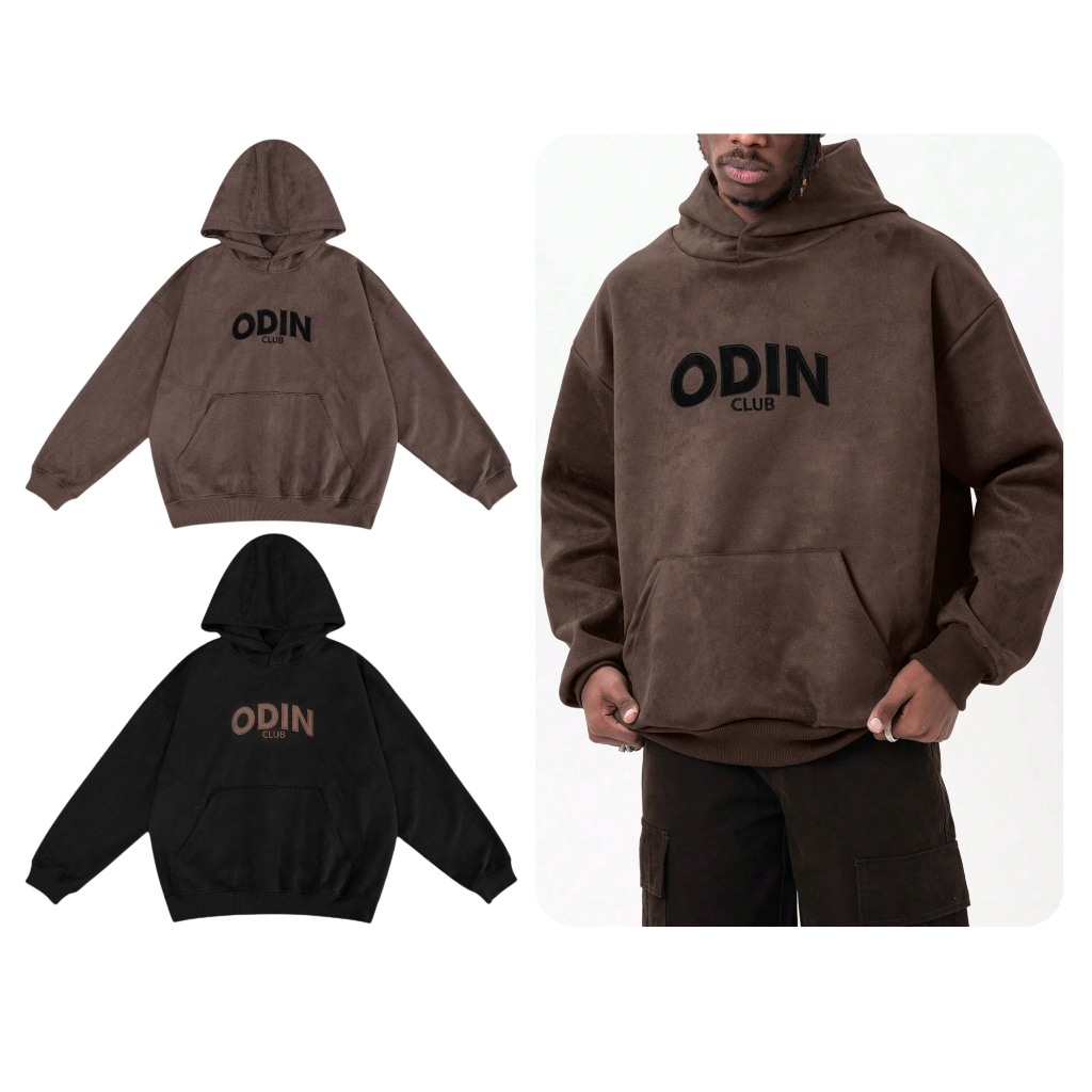 Albert ODIN CLUB เสื้อฮู้ดหนังกลับ, เสื้อสเวตเตอร์หนังกลับมีฮู้ดแฟชั่น ...