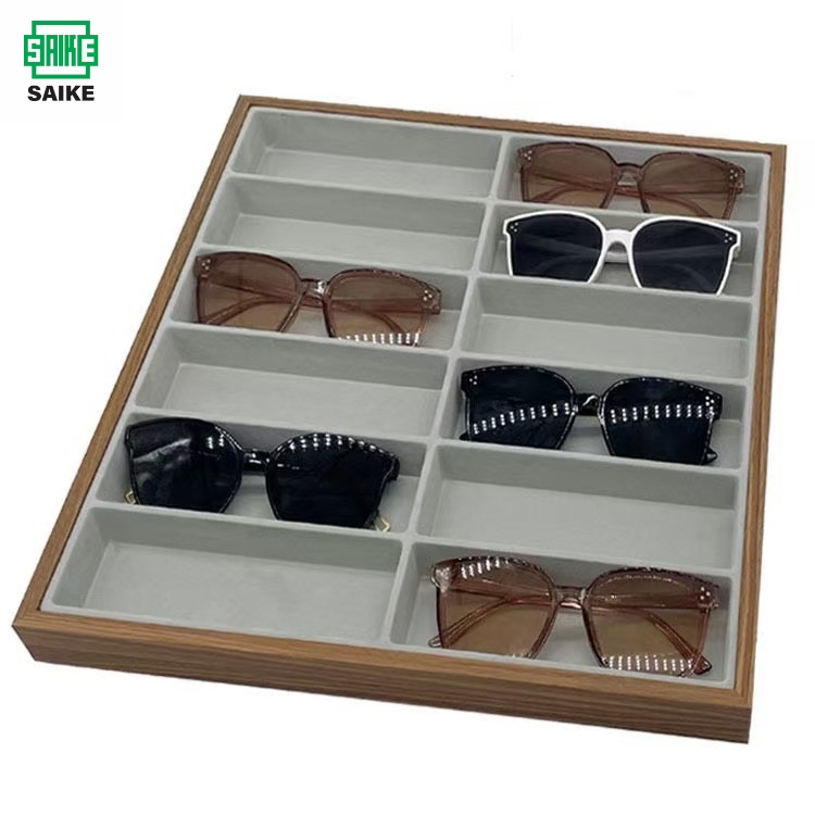 ถาดโชว์แว่นตา Saike SK12K 12 พร้อมเคสไม้สีน้ําตาลสุดหรู | Shopee Thailand