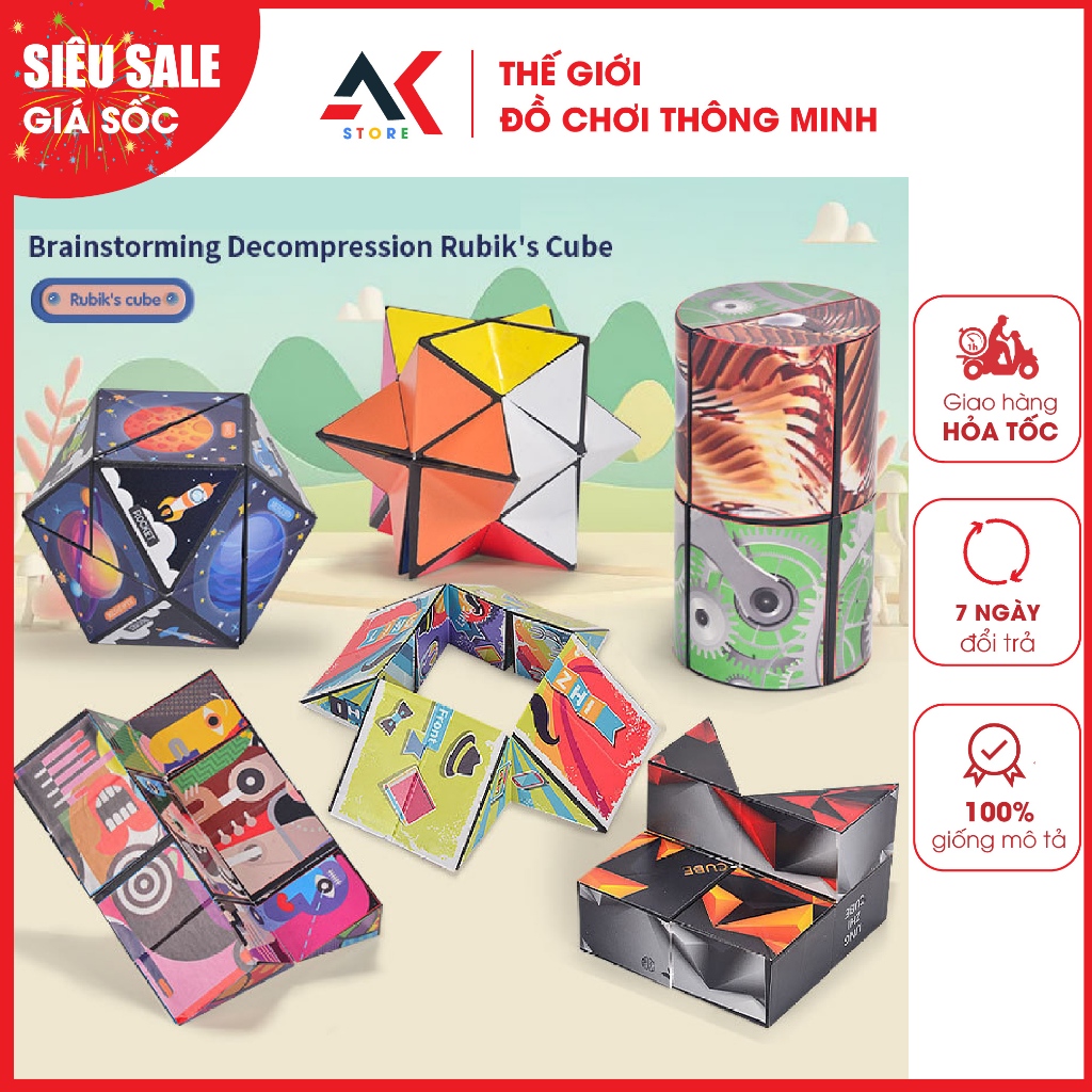 Magic Cube 3D Variant Rubiks Cube Toy - 3D Rubiks Cube เปลี่ยนรูปร่าง ...