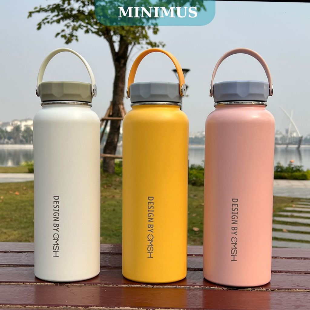 Cmsh กระติกน้ําร้อน ความจุ 1200ML หูหิ้ว เก็บร้อนเย็นได้ถึง 24H - 4 สี (BN48) | Shopee Thailand
