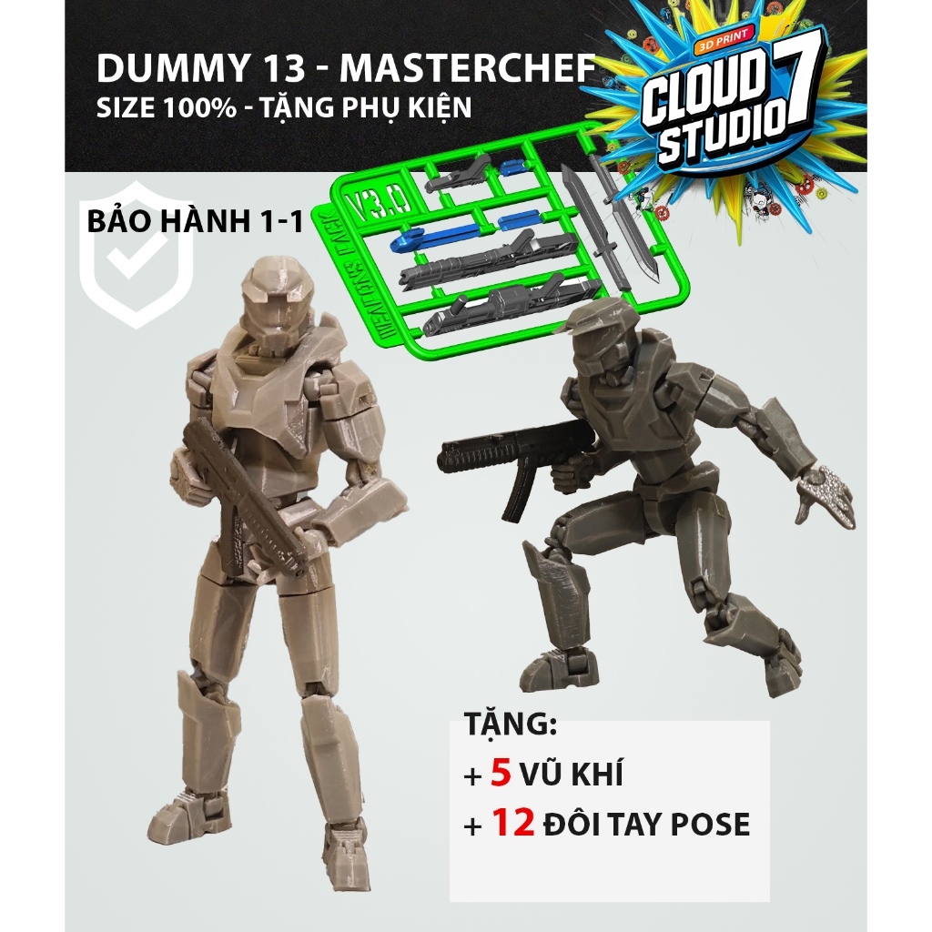 Dummy 13 MasterChef Warriors, Halo dummy Warrior ขนาด 100%, ข้อต่อ ...
