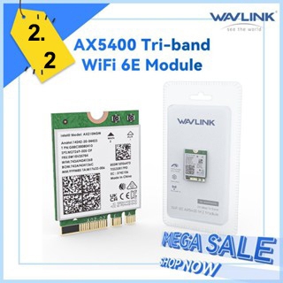 Wavlink WiFi 6E การ์ดไร้สาย, Intel AX210 Tri-Band 5400Mbps 2.4GHz/5GHz/6GHz Network Adapter ...
