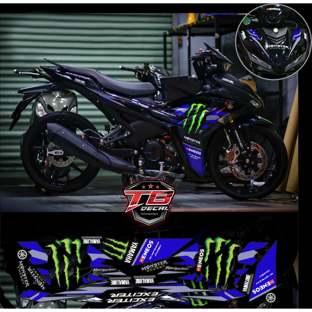 Exciter 155 Monster แสตมป์สีดําเต็ม MSX0801 | Shopee Thailand