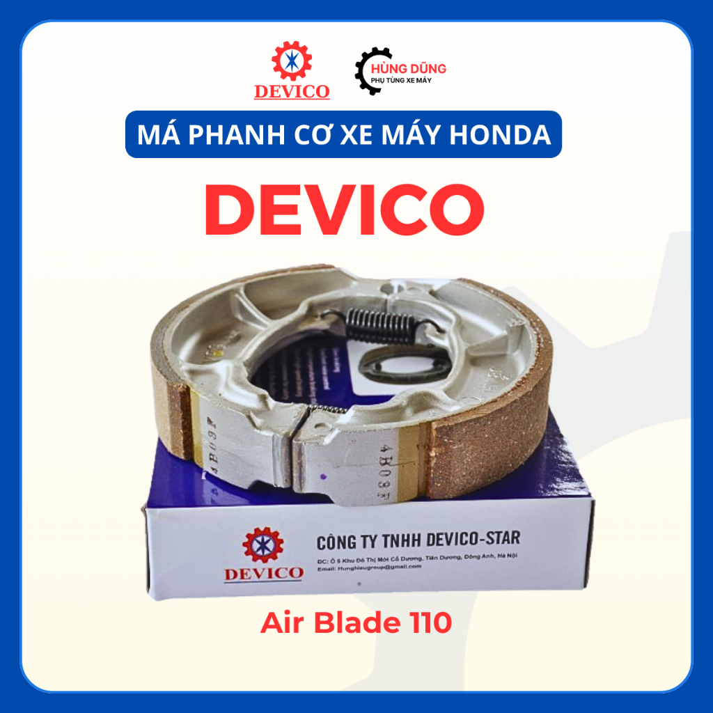 ผ้าเบรคกลไก Airblade110 - ผ้าเบรคหน้า ABL110 - ผ้าเบรค Honda - ผ้าเบรค ยี่ห้อ DEVICO | Shopee ...