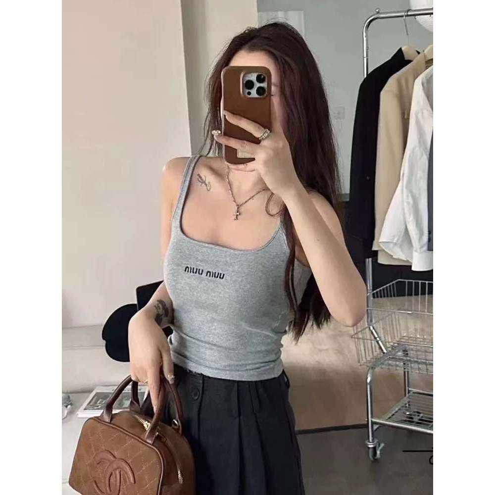 Miu Miu บรา 2 สาย มีแผ่นรองหน้าอก สินค้า QCCCC สุดฮอต M6659 | Shopee Thailand