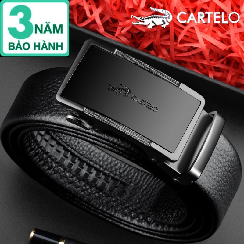 [CARTELO]CARTELO เข็มขัดหนังผู้ชายคุณภาพสูงแบรนด์ 100% เข็มขัดผู้ชายหนังวัว 2 ชั้นพร้อมหัวเข็ม ...