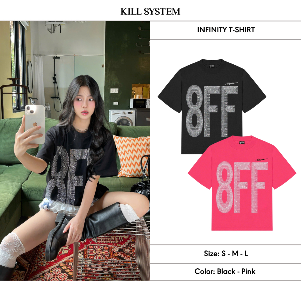 เสื้อยืด Infinity Off พร้อมระบบ Bling oversize Kill | Shopee Thailand
