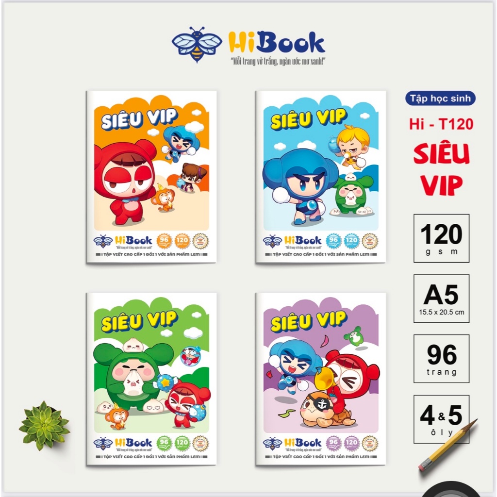 [หนังสือ 5, 10 เล่ม] SUPER VIP HIBOOK STUDENT NOTEBOOK 5 แผ่น - 96 ชิ้น ...
